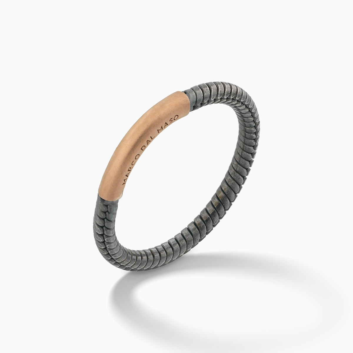 ULYSSES Classy Matte Rose Gold Vermeil & Oxidized Ring | Marco Dal Maso