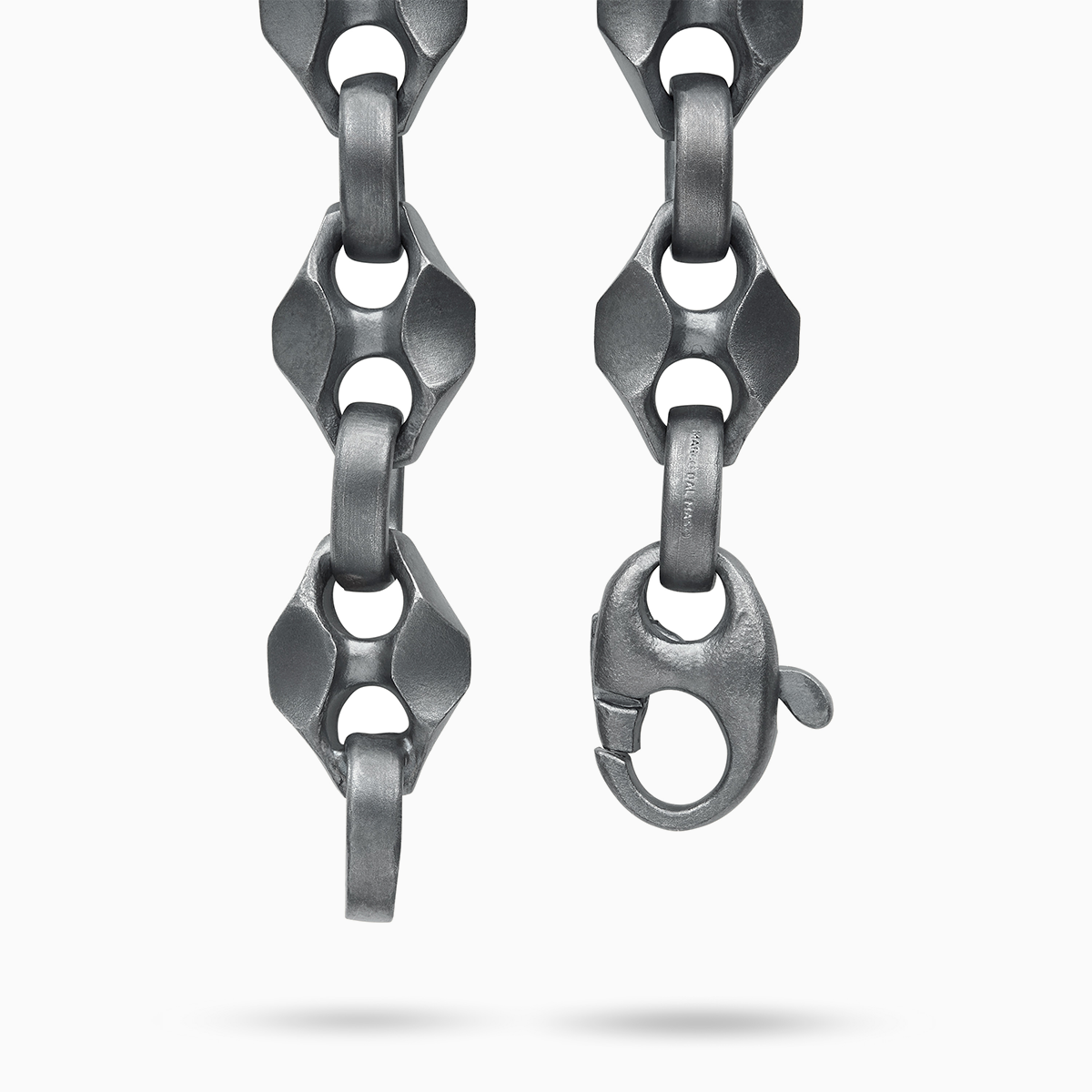 ULYSSES Faceted Marine Chain Bracelet in Oxidized Silver | Marco Dal Maso