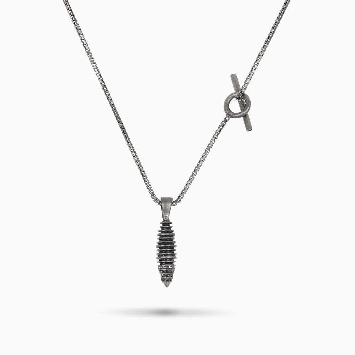 Acies Triple Black Cocoon Pendant | Black Diamonds | Black Enamel ...