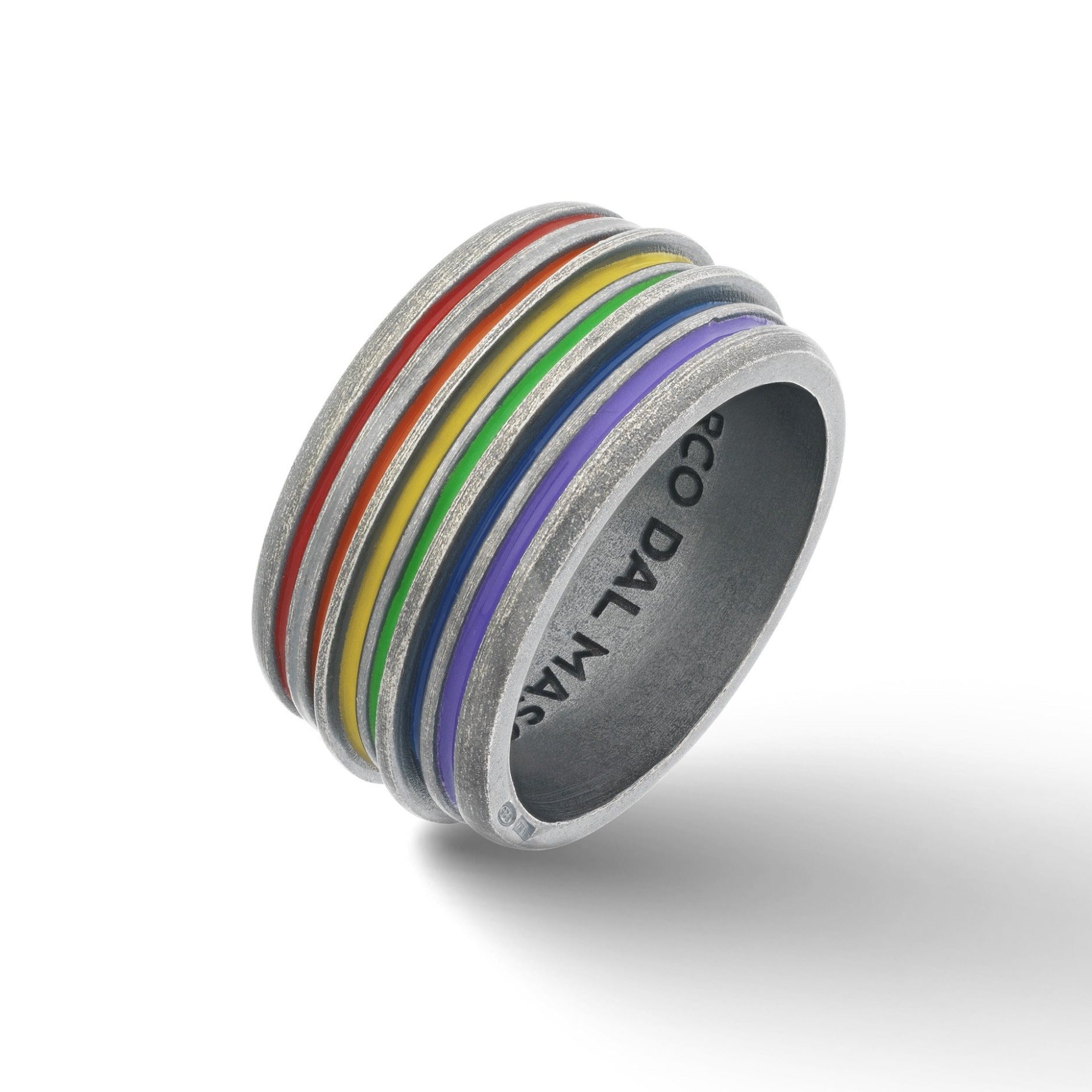 Acies Raimbow Band | Oxidized Silver | Raimbow Enamel – MARCO DAL MASO